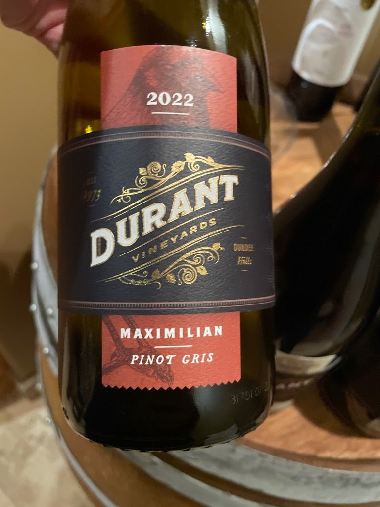 2022 Durant Vineyards Pinot Gris, USA, Oregon, Willamette Valley ...