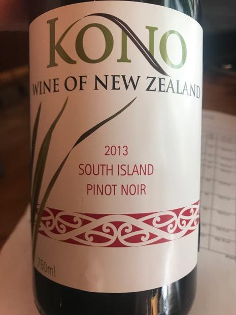 2013 Kono Pinot Noir, New Zealand, South Island, Marlborough, Wairau ...