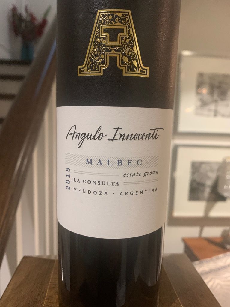 2021 Angulo Innocenti Malbec Nonni, Argentina, Mendoza, Valle de Uco ...