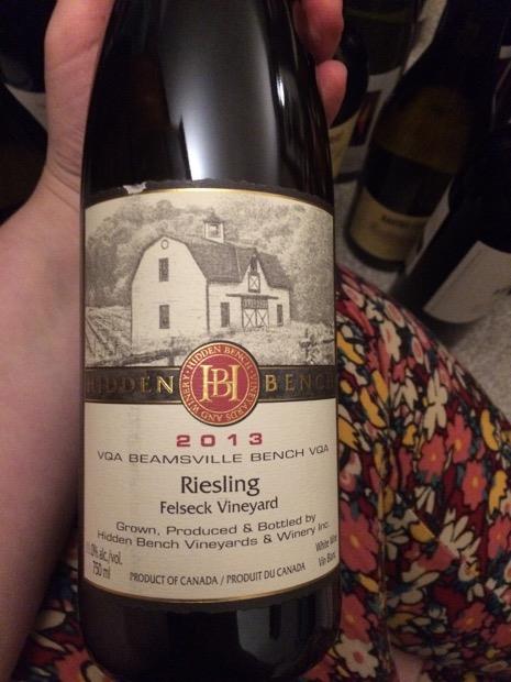 2013 Hidden Bench Riesling Felseck Vineyard, Canada, Ontario, Niagara ...