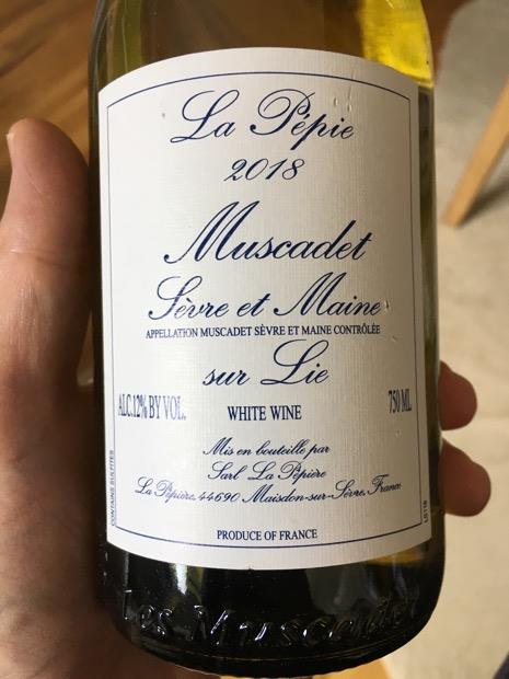 2018 Domaine de la Pépière Muscadet de Sèvre-et-Maine sur lie La Pépie ...