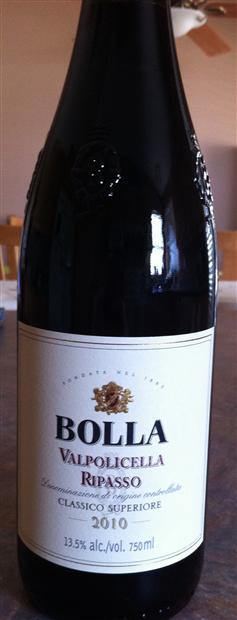 2010 Bolla Ripasso della Valpolicella Classico Superiore, Italy, Veneto ...