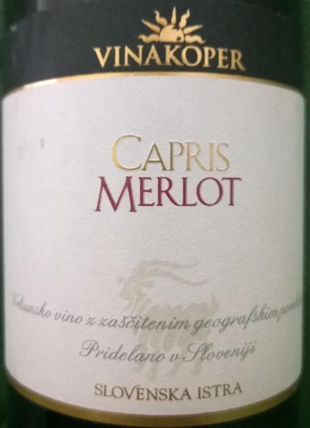 2010 Vinakoper Merlot Capris, Slovenia, Primorska - CellarTracker