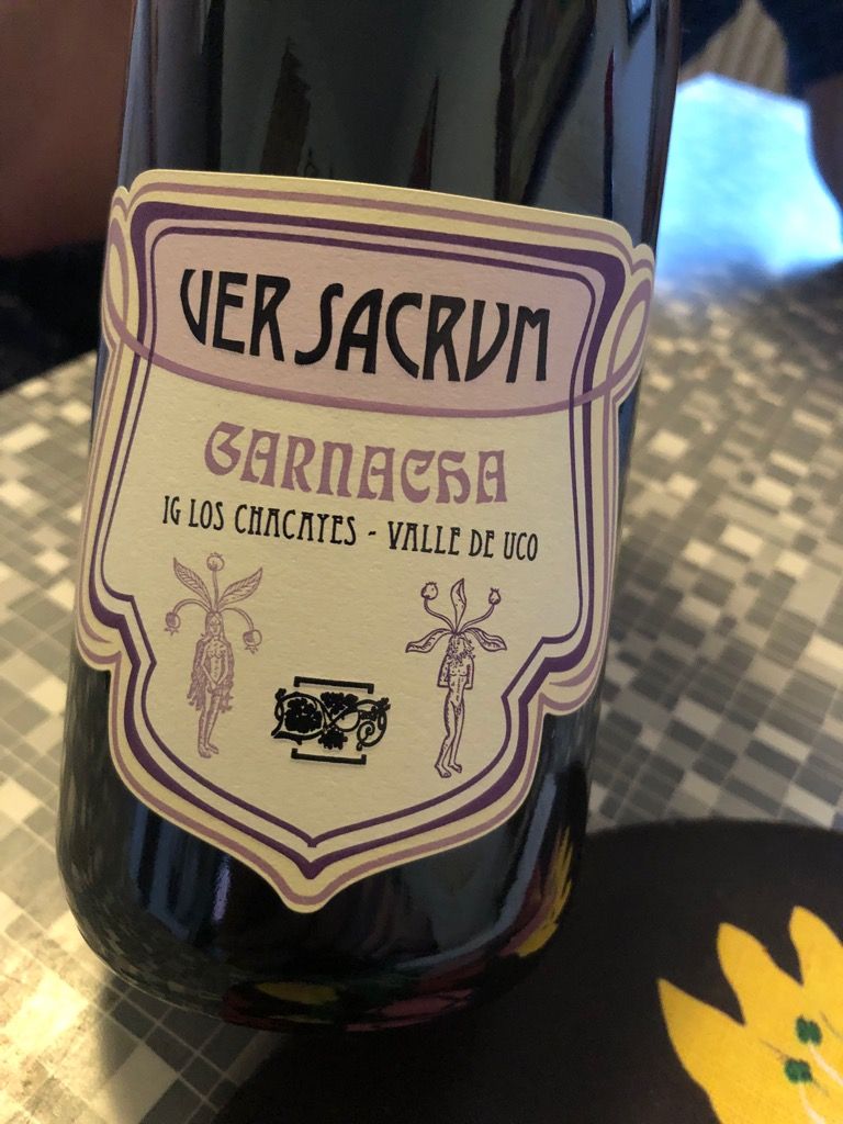 2020 Ver Sacrum Garnacha, Argentina, Mendoza - CellarTracker