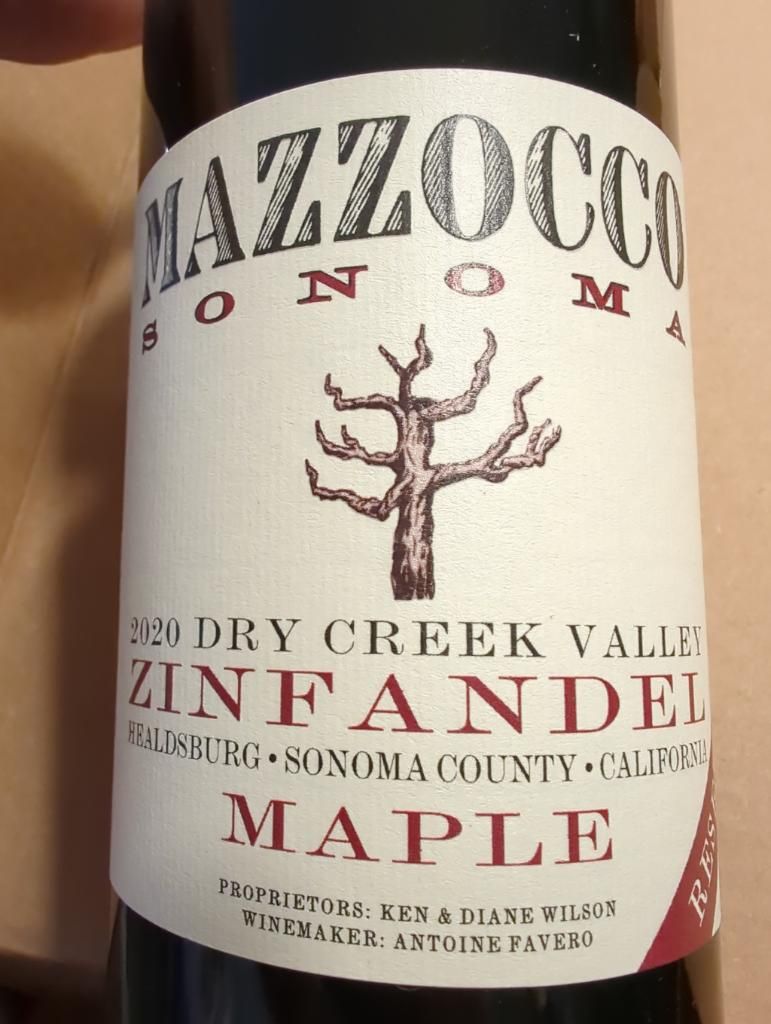 2021 Mazzocco Zinfandel Reserve Maple Vineyard, USA, California, Sonoma ...