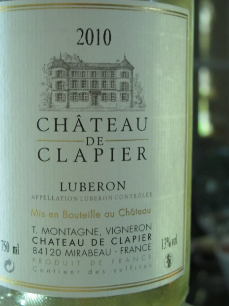 2004 Château de Clapier Luberon Blanc, France, Rhône, Southern Rhône ...