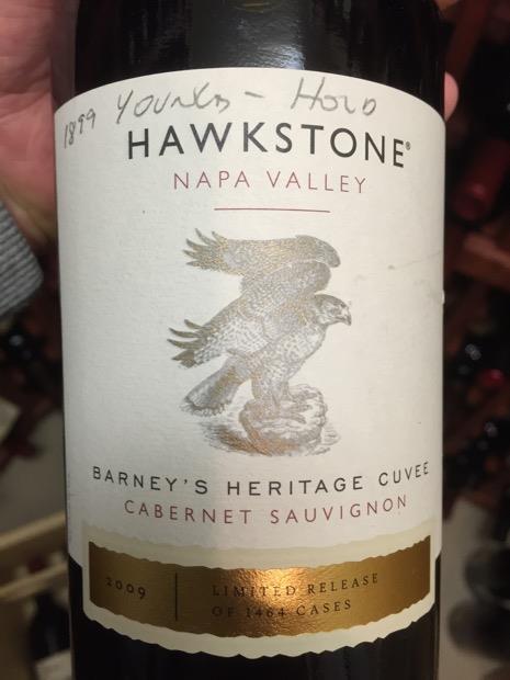 2009 Hawkstone Cabernet Sauvignon Barney's Heritage Cuvee, USA ...