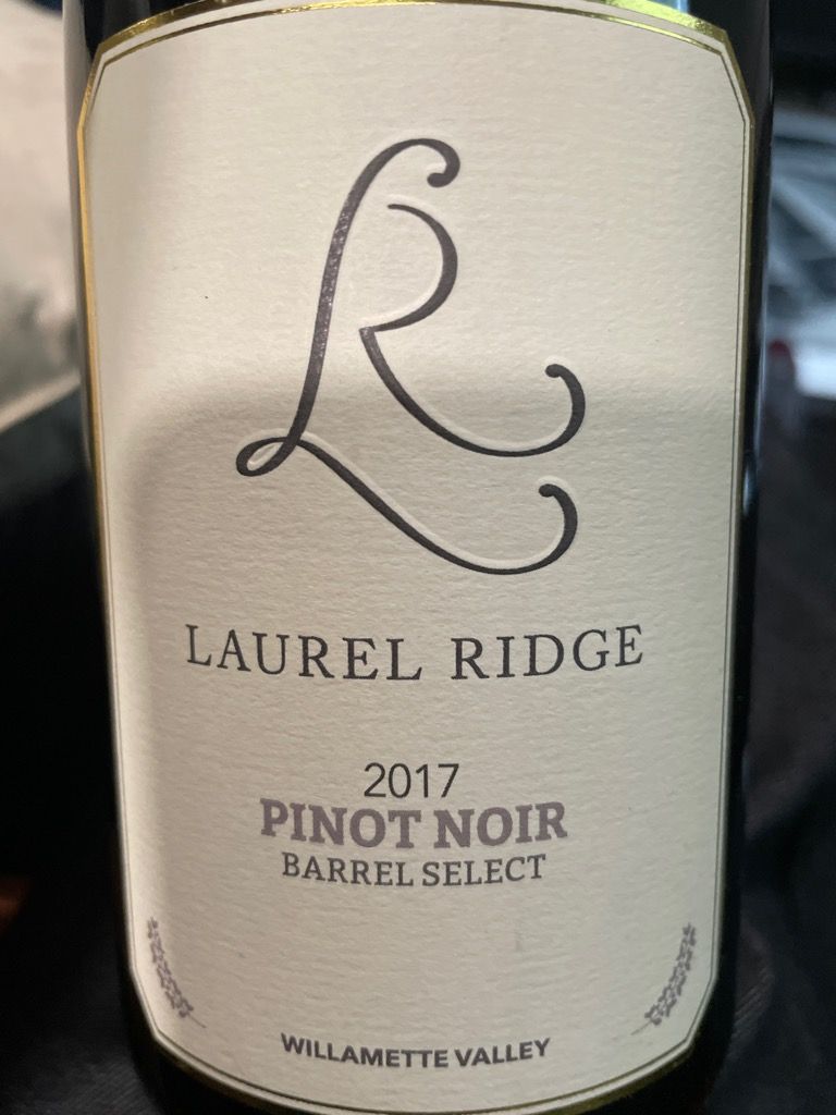 2017 Laurel Ridge Pinot Noir Barrel Select, USA, Oregon, Willamette ...