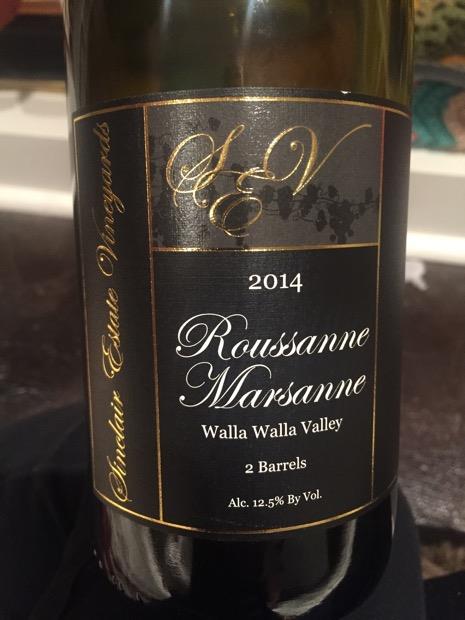2012 Sinclair Estate Vineyards Roussanne Marsanne, USA, Washington ...
