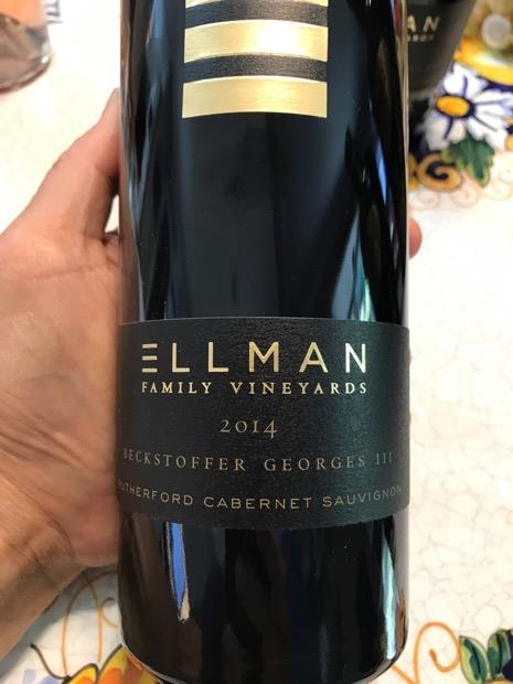 2014 Ellman Family Vineyards Cabernet Sauvignon Georges III Beckstoffer ...