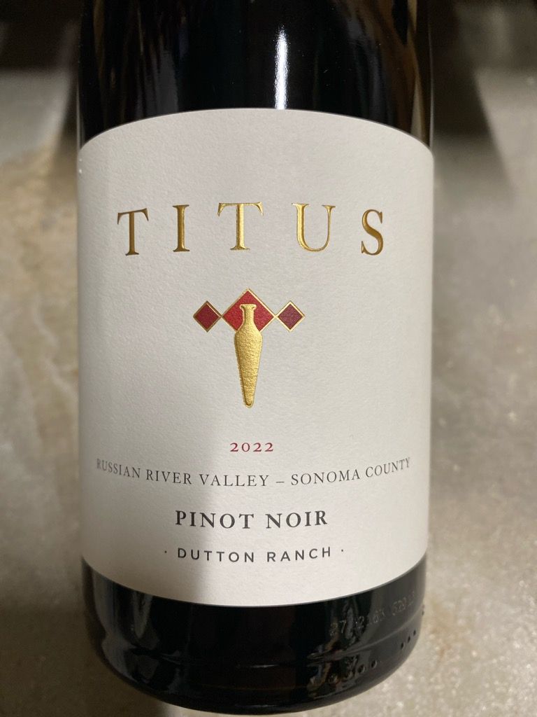 2022 Titus Pinot Noir Dutton Ranch, USA, California, Sonoma County ...