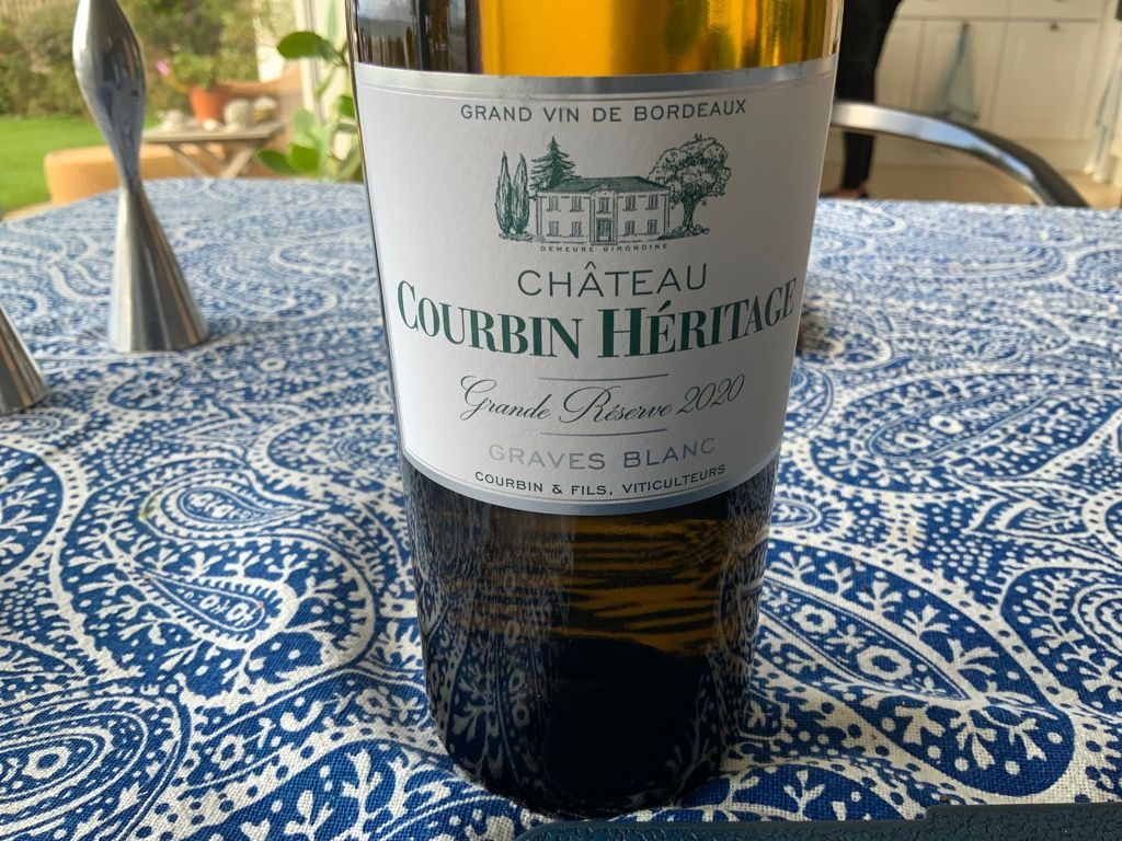 2020 Château Courbin Heritage Grande Reserve Blanc, France, Bordeaux ...