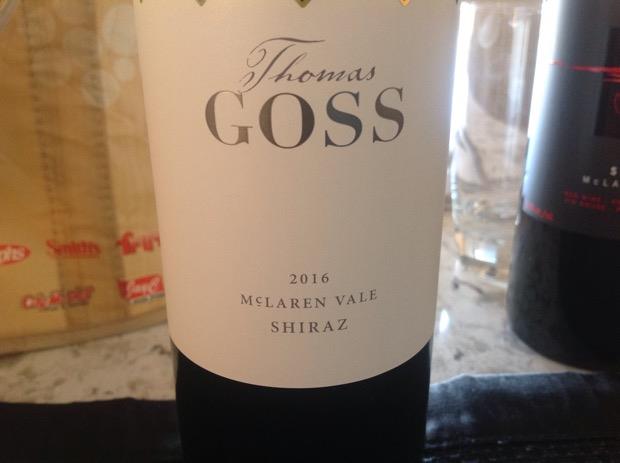 2016 Thomas Goss Shiraz, Australia, South Australia, Fleurieu, McLaren ...