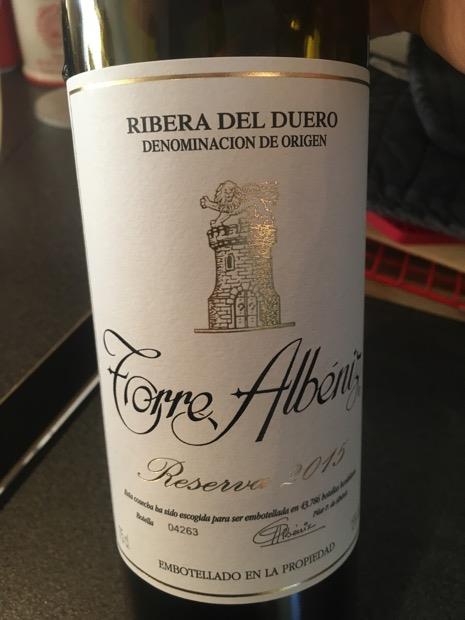 2015 Bodegas Peñalba López Ribera del Duero Torre Albéniz Reserva ...