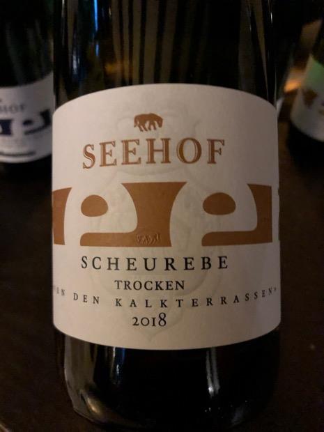 2022 Weingut Seehof Westhofener "Vom Kalkstein" Scheurebe trocken ...