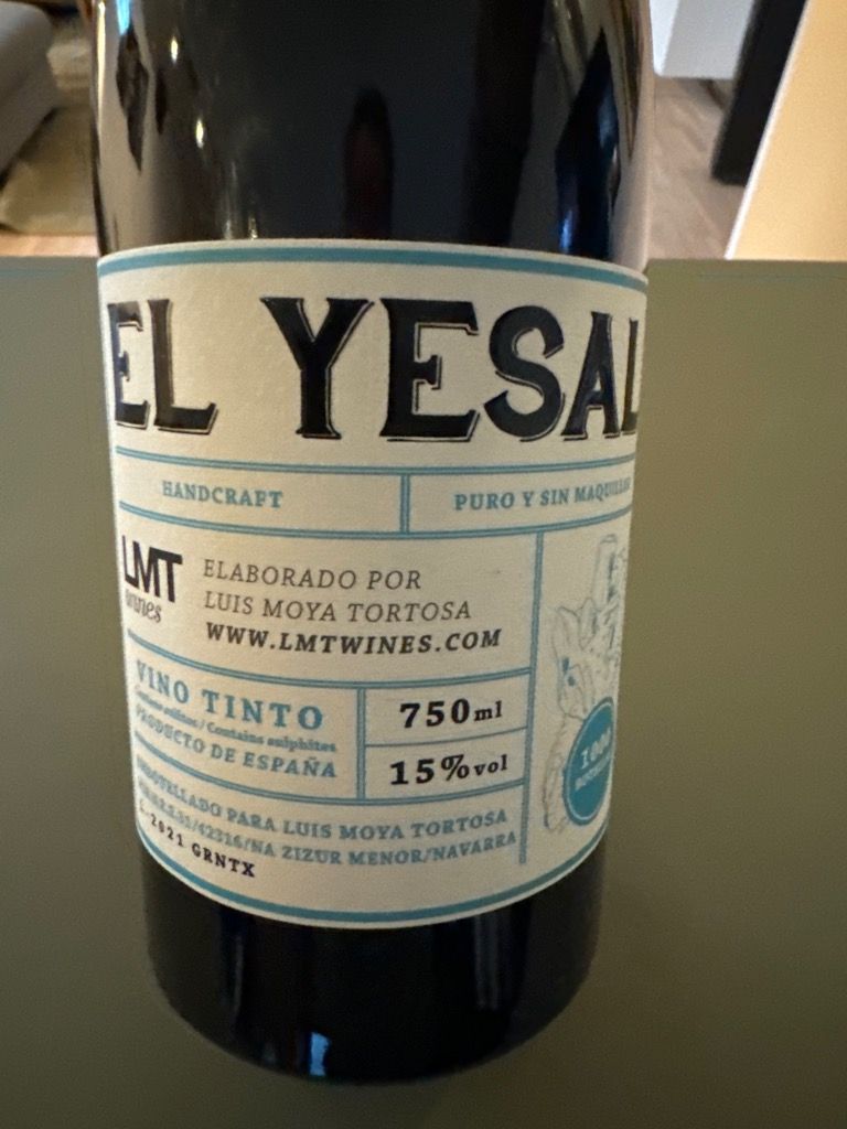2023 LMT Wines (Luis Moya Tortosa) El Yesal, Spain, Navarra - CellarTracker