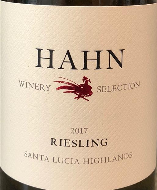 2021 Hahn Riesling, USA, California, Central Coast, Santa Lucia ...