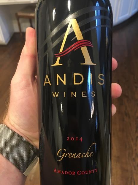 2015 Andis Wines Grenache, USA, California, Sierra Foothills, Amador ...