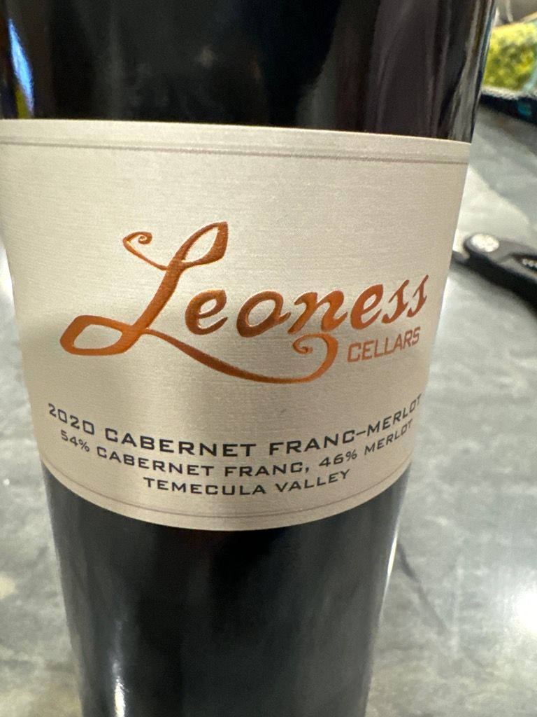 2020 Leoness Cellars Cabernet Franc Merlot, USA, California, South ...