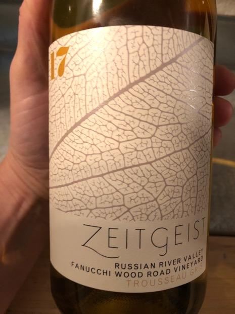 2017 Zeitgeist Trousseau Gris Fanucchi Wood Road Vineyard, USA ...