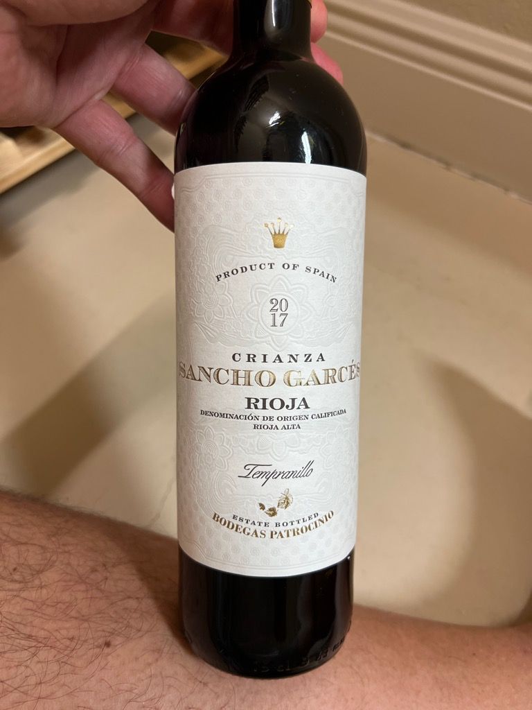 2018 Bodegas Patrocinio Rioja Crianza Sancho Garces, Spain, La Rioja ...