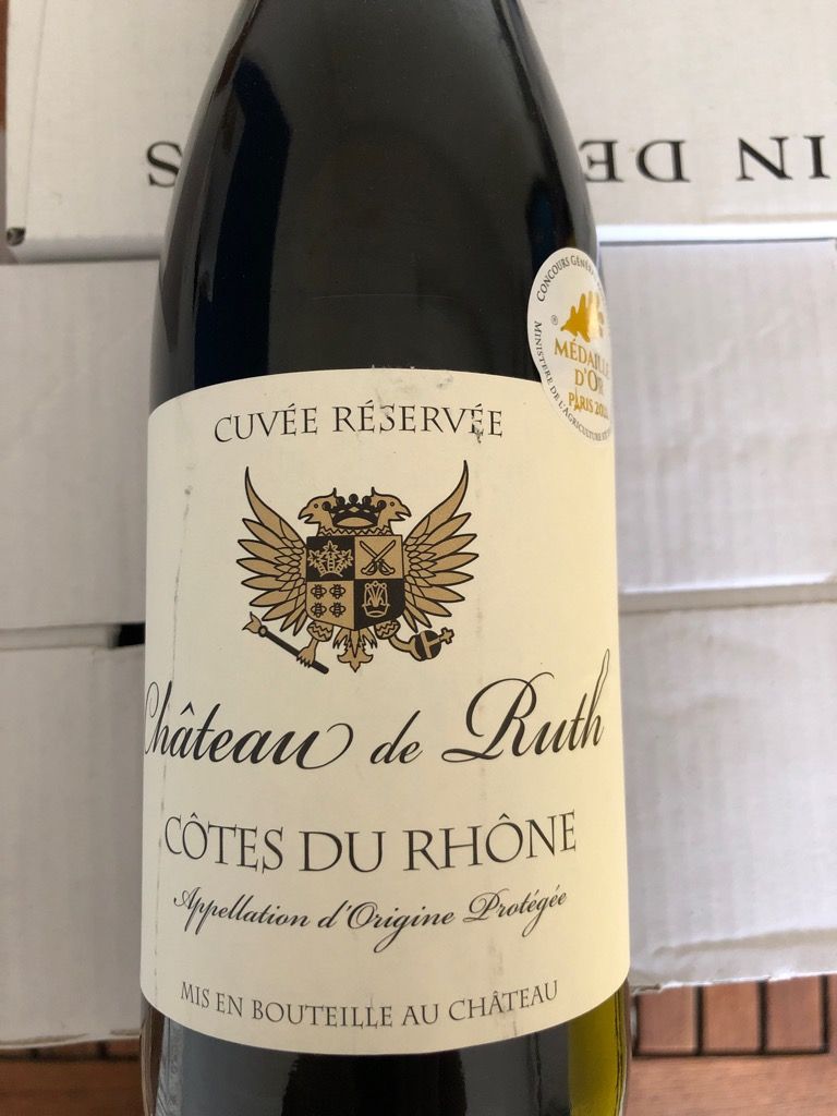 2022 Château de Ruth Côtes du Rhône, France, Rhône, Southern Rhône ...