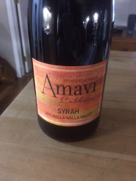 2015 Amavi Cellars Syrah, USA, Washington, Columbia Valley, Walla Walla ...