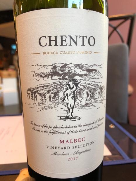 2017 Cuarto Dominio Malbec Chento Vineyard Selection, Argentina ...