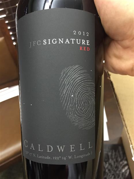 2012 Caldwell Signature Red Society of Smugglers, USA, California, Napa ...