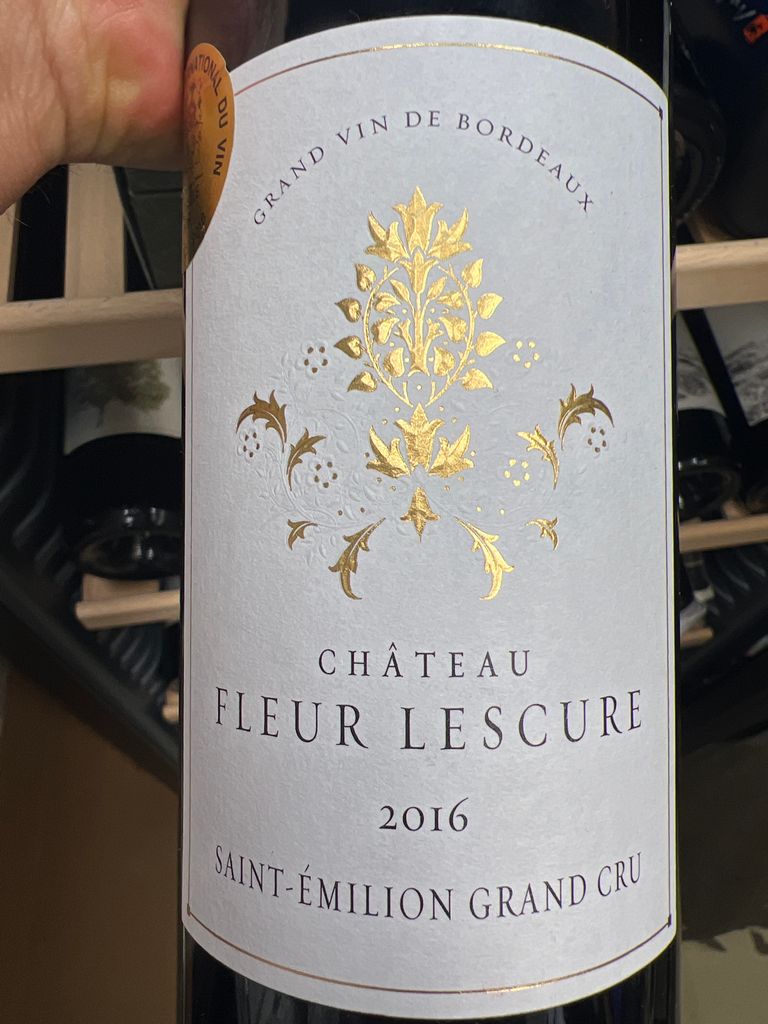 2016 Château Fleur Lescure, France, Bordeaux, Libournais, St. Émilion ...
