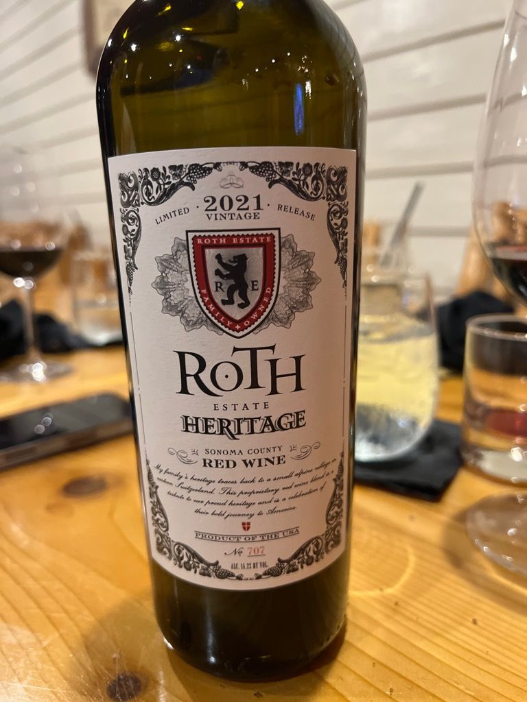 2021 Roth Estate Heritage, USA, California, Sonoma County - CellarTracker
