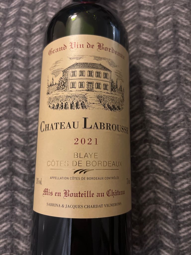 2021 Château Labrousse, France, Bordeaux, Blaye Côtes de Bordeaux ...