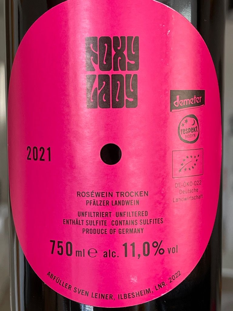 2021 Sven Leiner Foxy Lady, Germany, Pfalz - CellarTracker