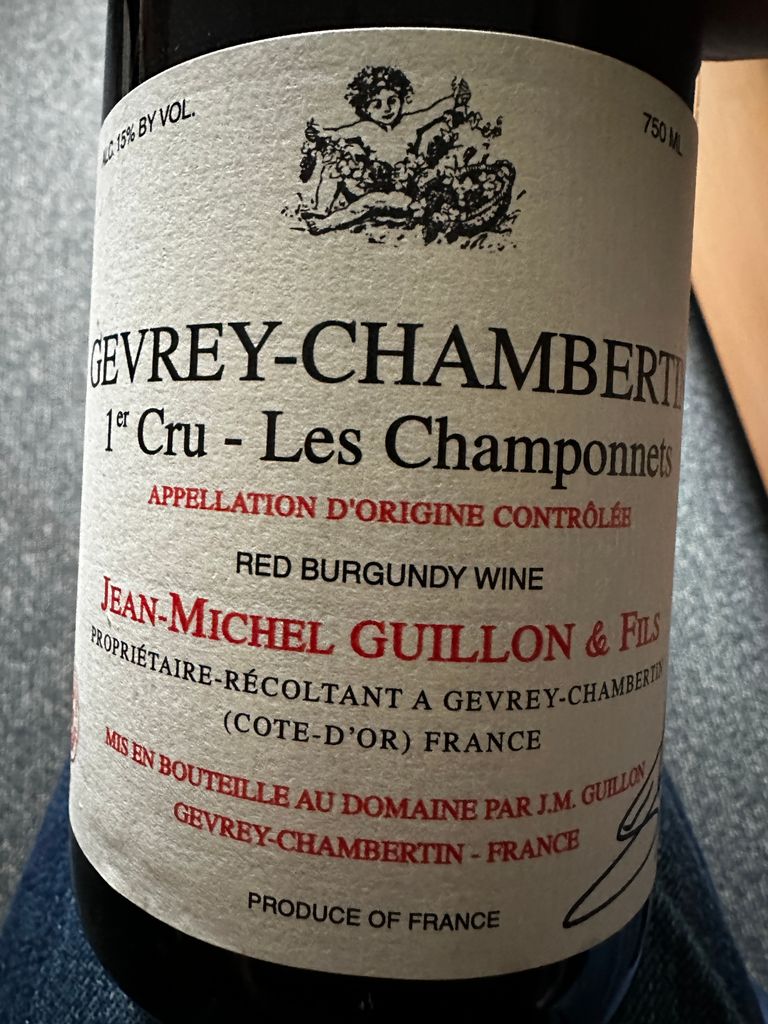 2022 Jean-Michel Guillon Gevrey-Chambertin 1er Cru Champonnets, France ...