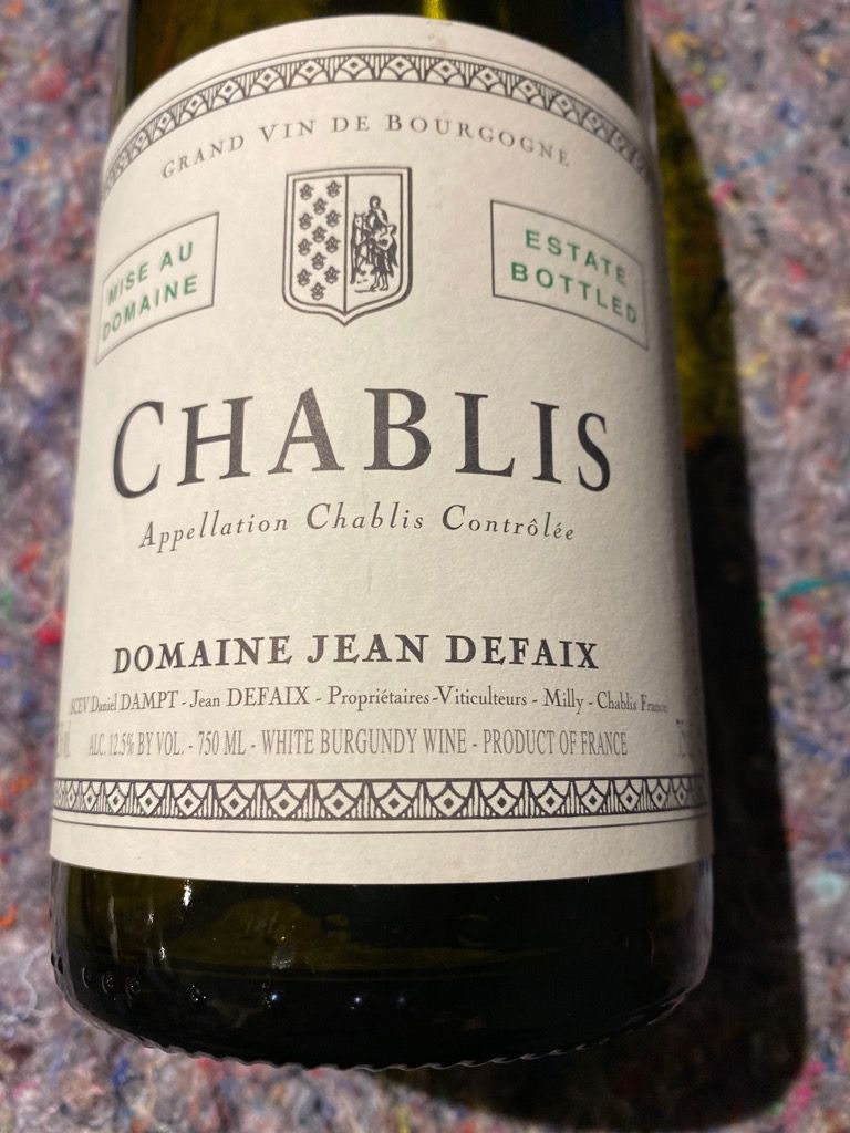 2022 Jean Defaix Domaine Chablis, France, Burgundy, Chablis - CellarTracker