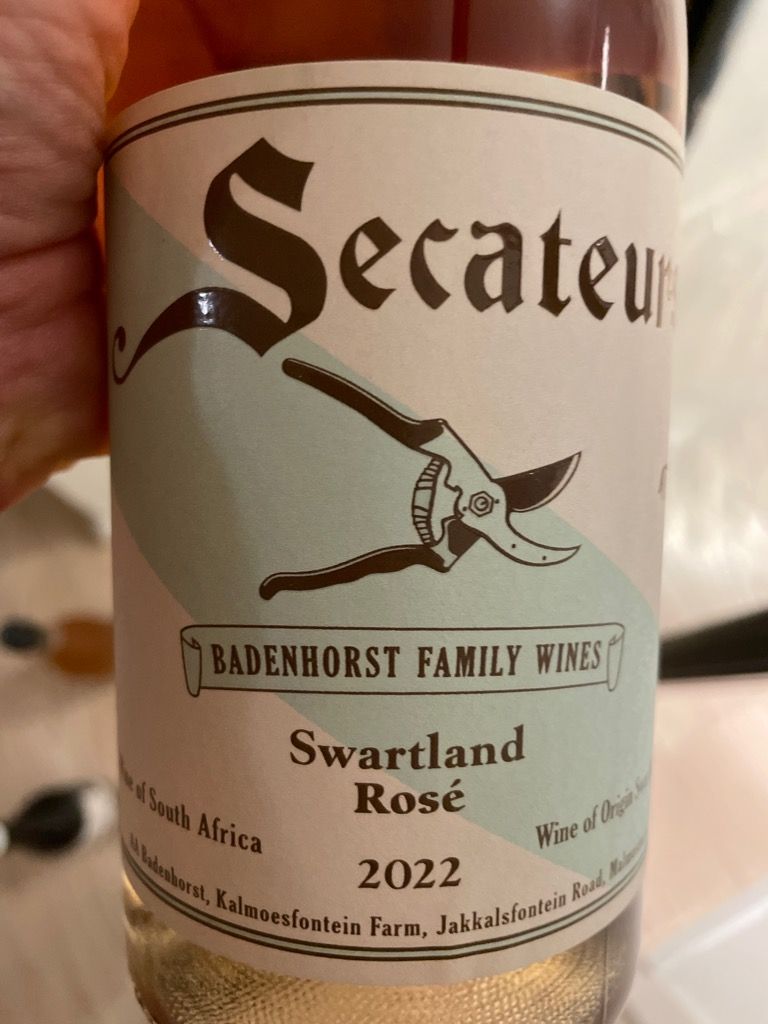 2023 Badenhorst Family Wines Secateurs Rosé, South Africa, Coastal ...