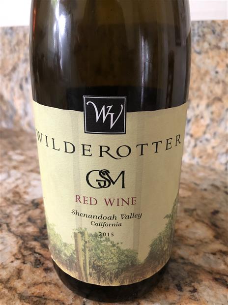 2015 Wilderotter Vineyards GSM Red Wine, USA, California, Sierra ...