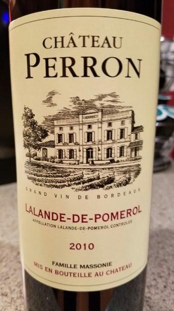 2010 Château Perron, France, Bordeaux, Libournais, Lalande de Pomerol ...