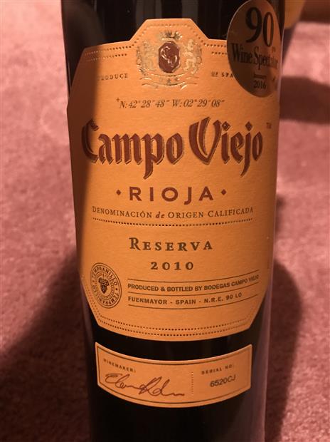 2016 Campo Viejo Rioja Reserva, Spain, La Rioja, La Rioja Alta, Rioja ...