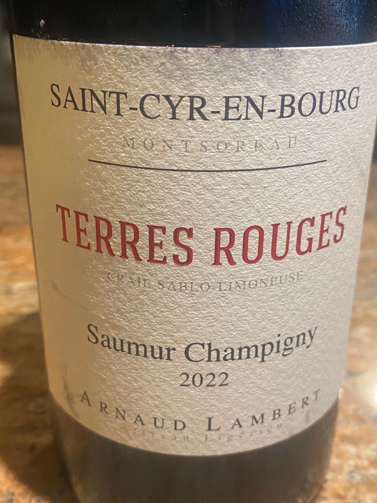 2022 Arnaud Lambert Saumur-Champigny Terres Rouges, France, Loire ...