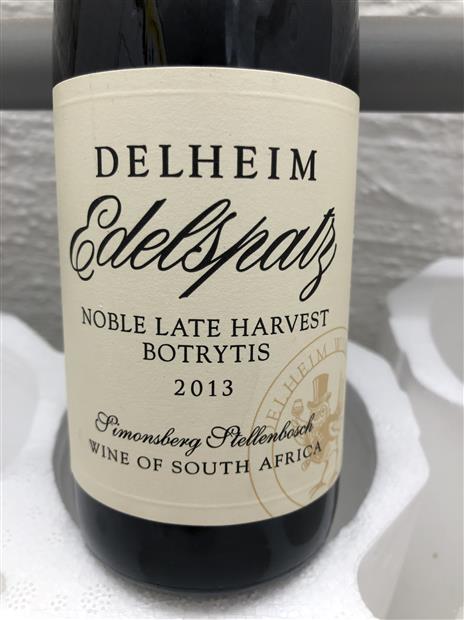 2013 Delheim Riesling Edelspatz Noble Late Harvest, South Africa ...