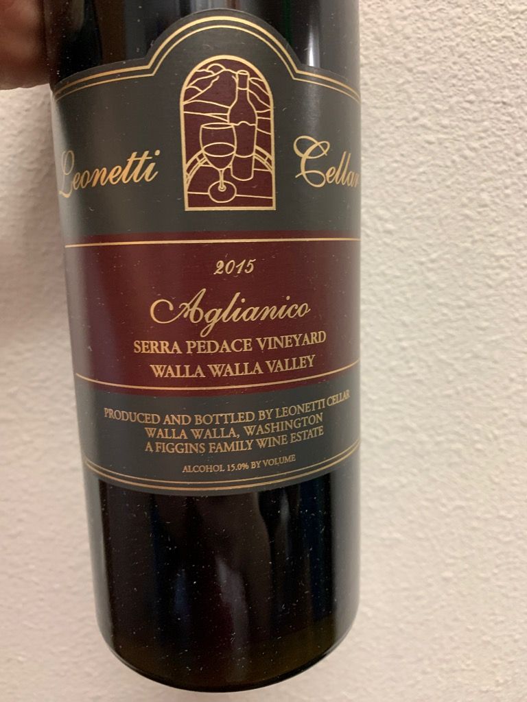 2015 Leonetti Cellar Aglianico Serra Pedace Vineyard, USA, Washington ...