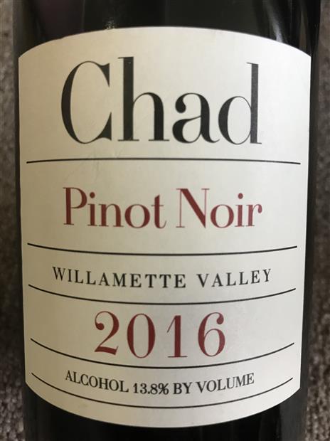 2016 Chad Pinot Noir Willamette Valley, USA, Oregon, Willamette Valley ...