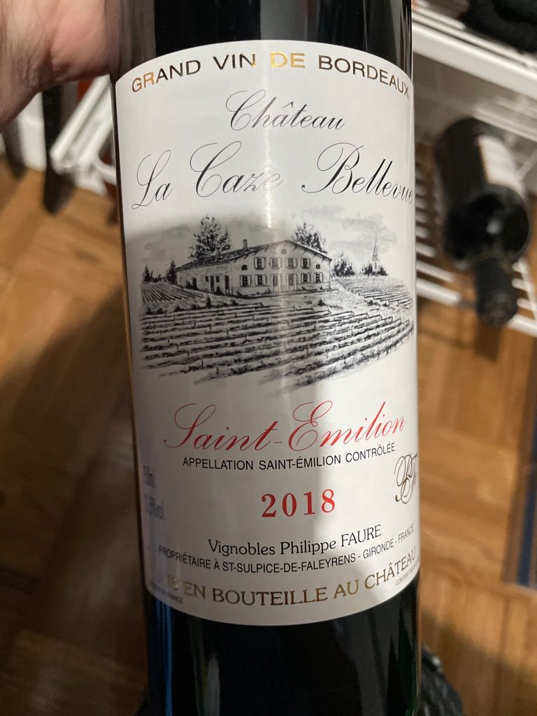 2018 Philippe Faure La Caze Bellevue, France, Bordeaux, Libournais, St. Émilion - CellarTracker