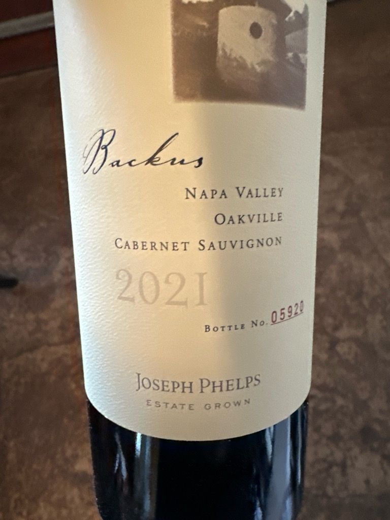 2021 Joseph Phelps Cabernet Sauvignon Backus Vineyard, USA, California, Napa Valley, Oakville ...
