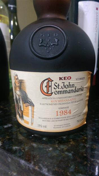 1984 KEO St. John Commandaria, Cyprus, Commandaria - CellarTracker