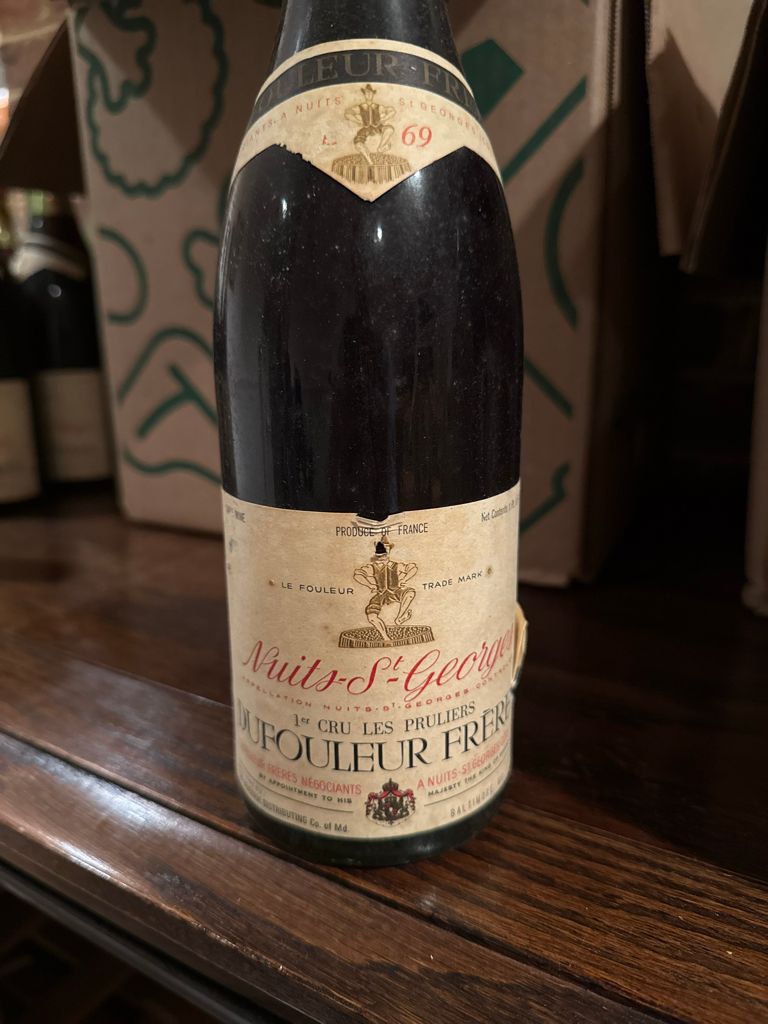 1969 Dufouleur Freres Nuits St. Georges 1er Cru Les Pruliers, France ...