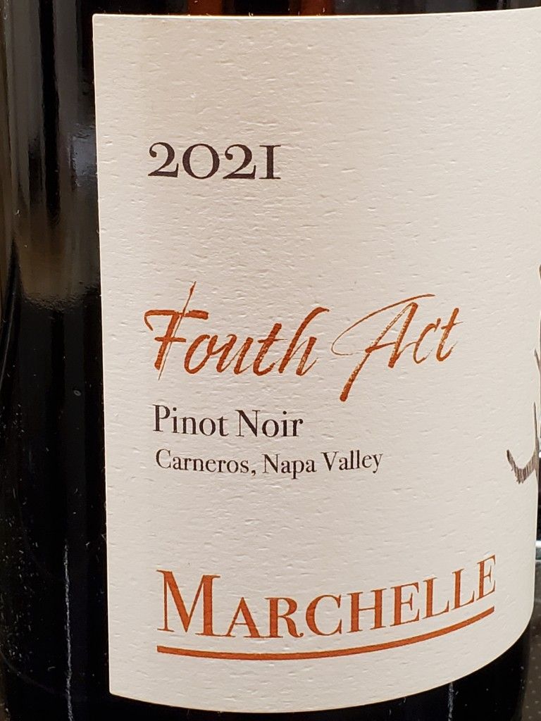 2021 Marchelle Wines Pinot Noir Fourth Act, USA, California, Napa ...