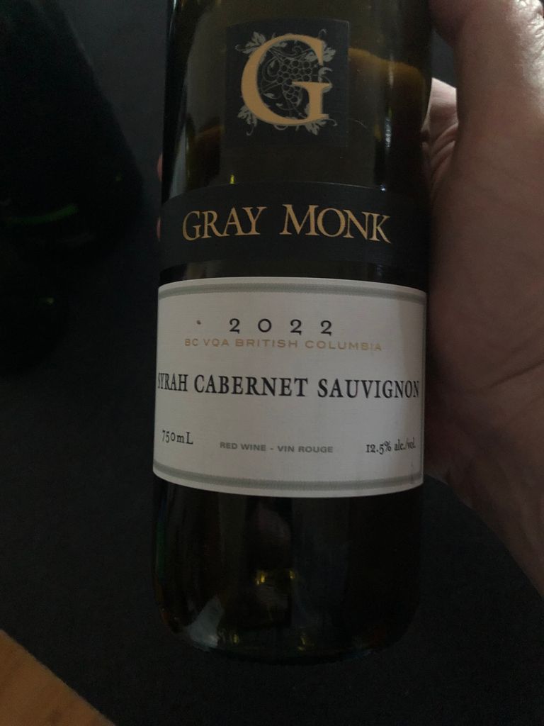 2022 Gray Monk Estate Winery Syrah Cabernet Sauvignon, Canada, British ...