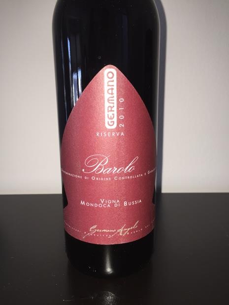 2010 Germano Angelo Barolo Mondoca di Bussia, Italy, Piedmont, Langhe ...